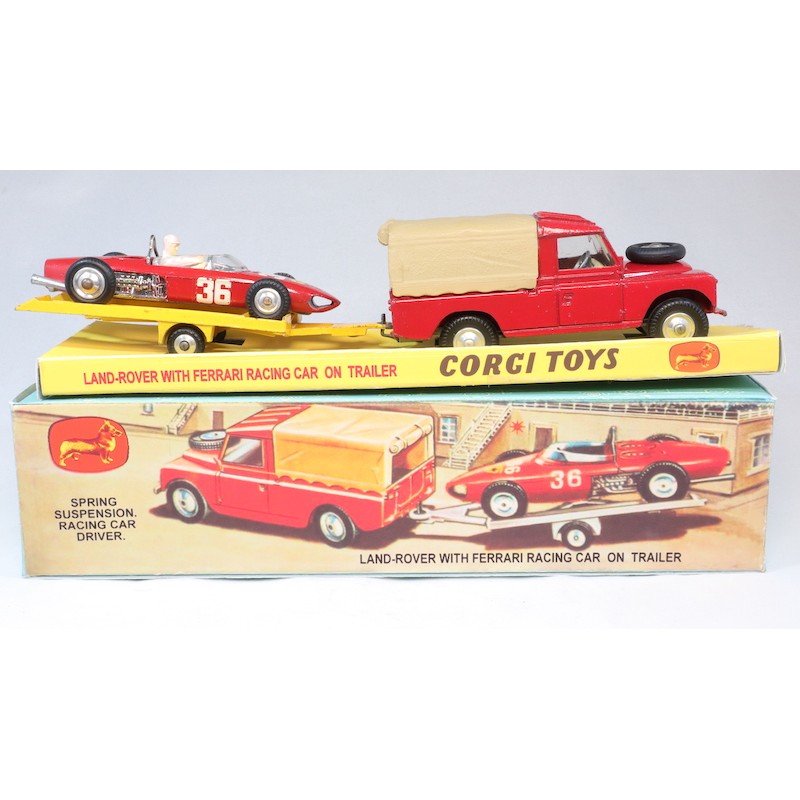 Corgi Toys GS-17 Landrover 438 & Ferrari F1 154